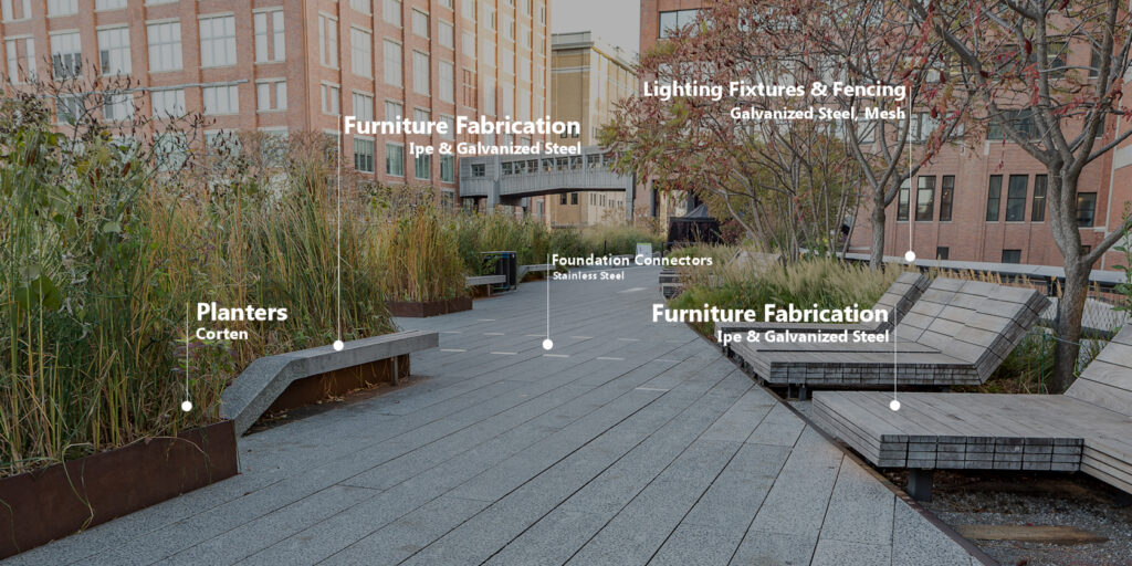 Metal Fabrication for Urban Parks, Water Fronts, Rooftops & more ...